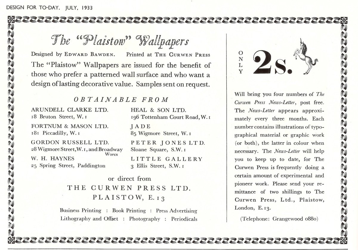 Curwen Press – British Letterpress in 100 Objects